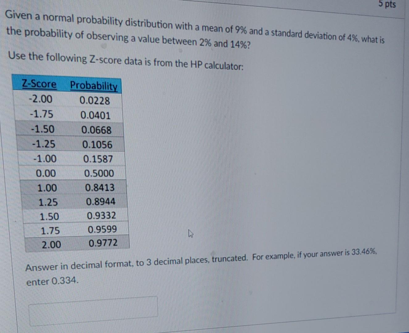 Solved Given a normal probability distribution with a mean | Chegg.com
