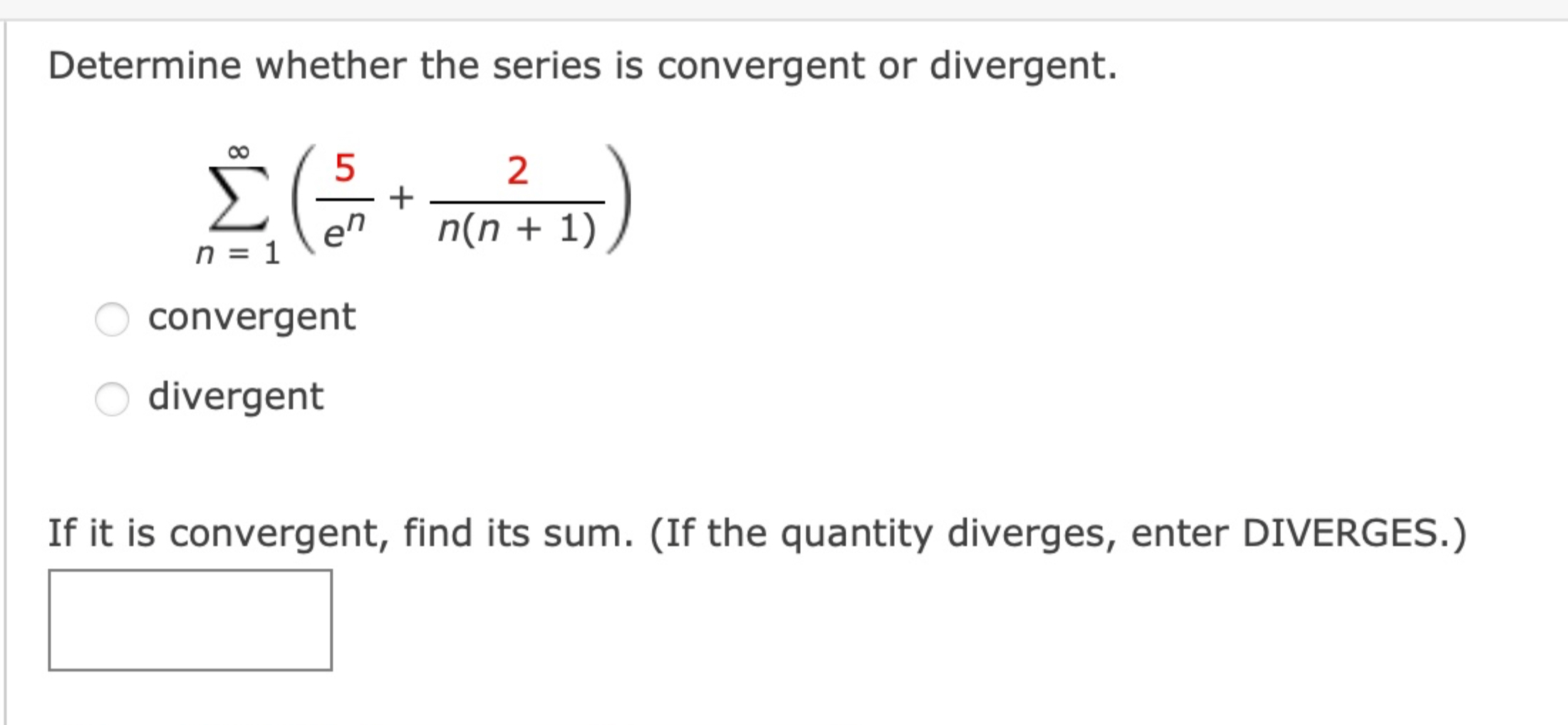 Solved Determine whether the series is convergent or | Chegg.com
