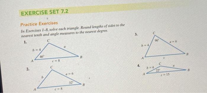 Solved EXERCISE SET 7.2 Practice Exercises In Exercises 1-8, | Chegg.com