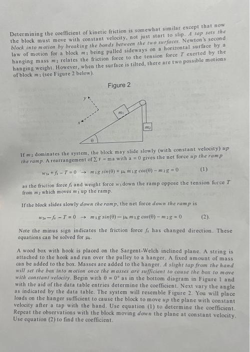 Solved Experiment 4 Measurement of Friction Objectives: (a) | Chegg.com