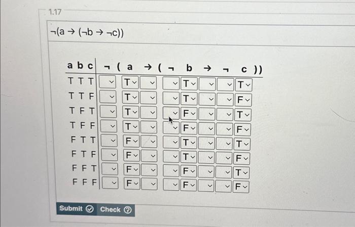 Solved More complex truth-tables Now we focus on completing | Chegg.com