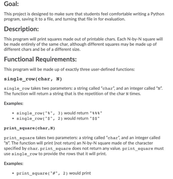 Solved I don't understand what this project wants can I get | Chegg.com