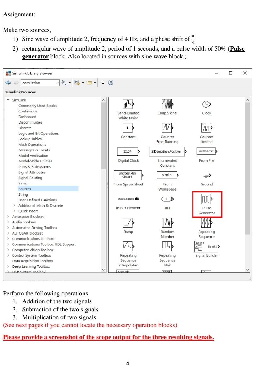 Solved Use simulink and answer follow every step to realize | Chegg.com