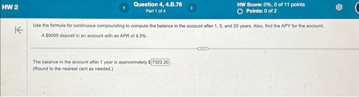 Solved Use the formula for continuous compounding to compute | Chegg.com