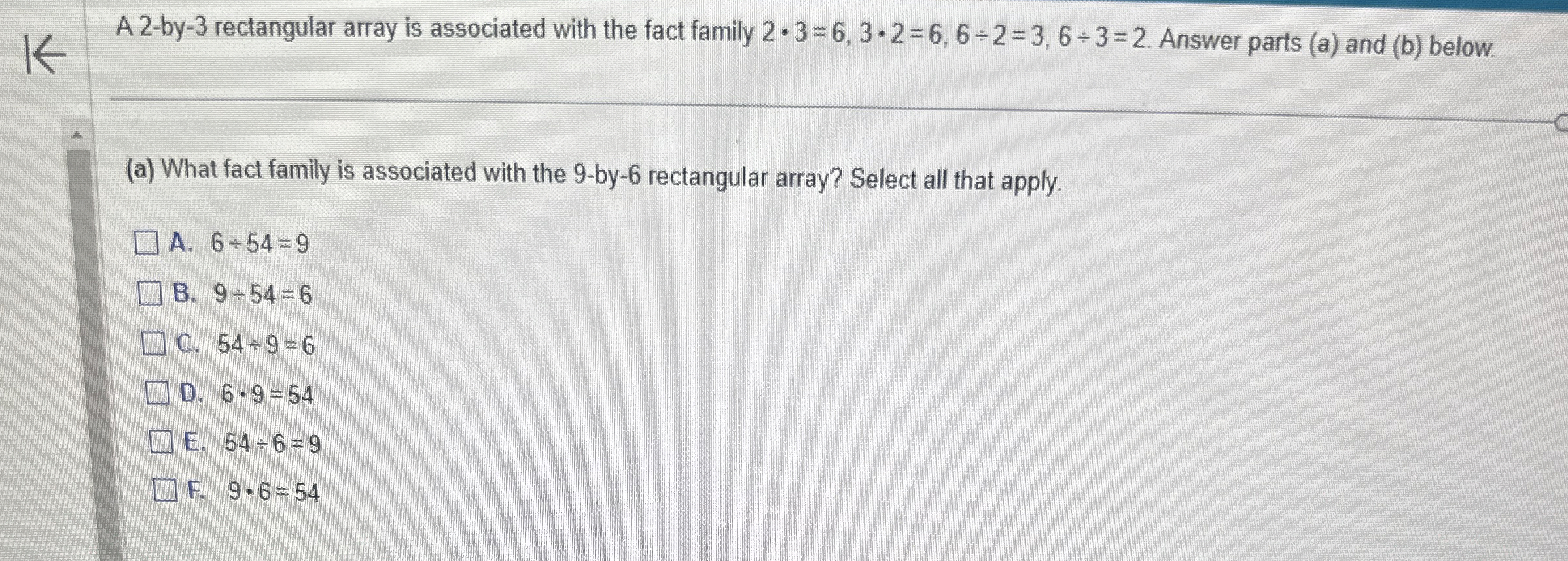 Solved A 2-by- 3 ﻿rectangular array is associated with the | Chegg.com