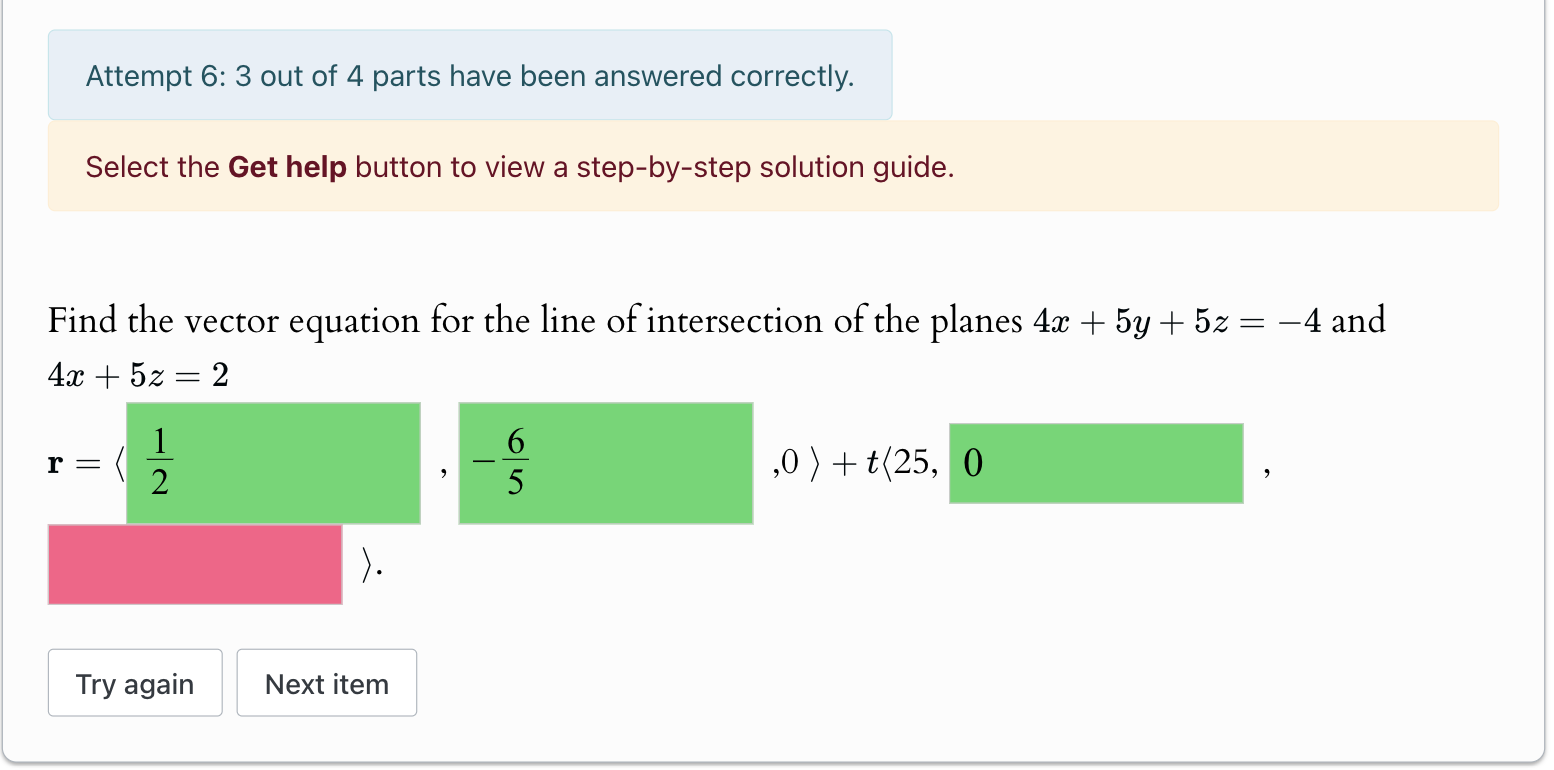 Solved Attempt 6: 3 ﻿out of 4 ﻿parts have been answered | Chegg.com