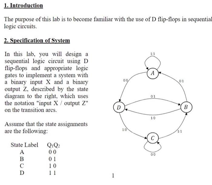 Solved 1. Introduction The purpose of this lab is to become | Chegg.com
