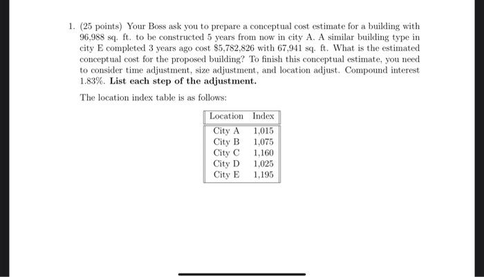 Solved 1 25 Points Your Boss Ask You To Prepare A