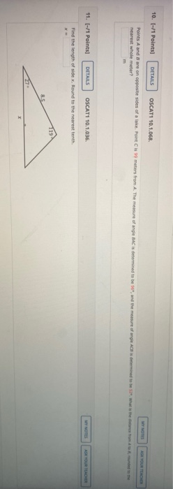 Solved 10. [-/1 Points) DETAILS OSCAT1 10.1.068 Points A and | Chegg.com Solved 10. [-/1 Points) DETAILS OSCAT1 10.1.068 Points A and | Chegg.com