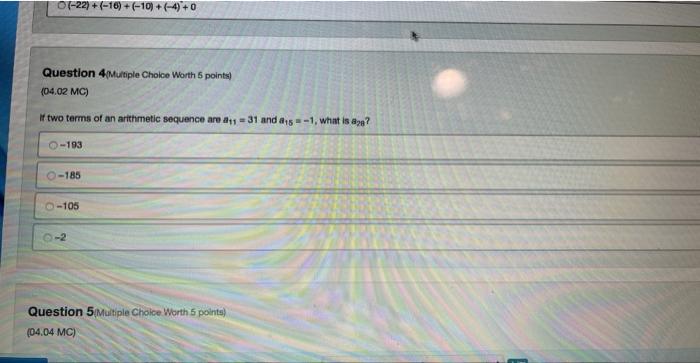 Solved Question 4multiple Choice Worth 5 points) (04.02 MC) | Chegg.com Solved Question 4multiple Choice Worth 5 points) (04.02 MC) | Chegg.com
