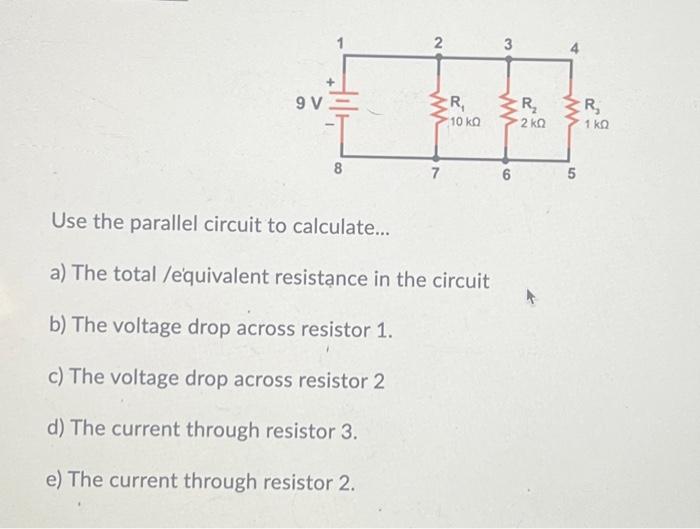 Solved Use the parallel circuit to calculate... a) The total | Chegg.com