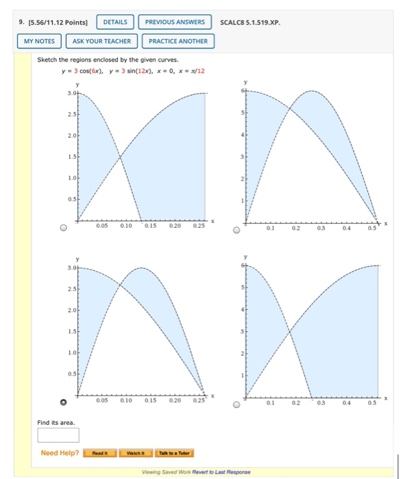 Solved 8. (-/11.11 Points] DETAILS SCALC8 5.1.516.XP. MY | Chegg.com