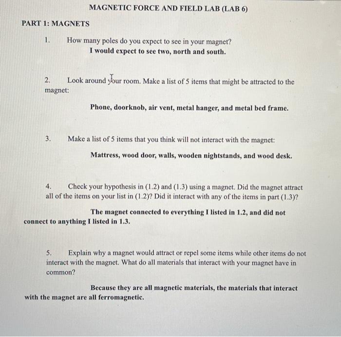 1. Spread several paper clips on the surface of the | Chegg.com