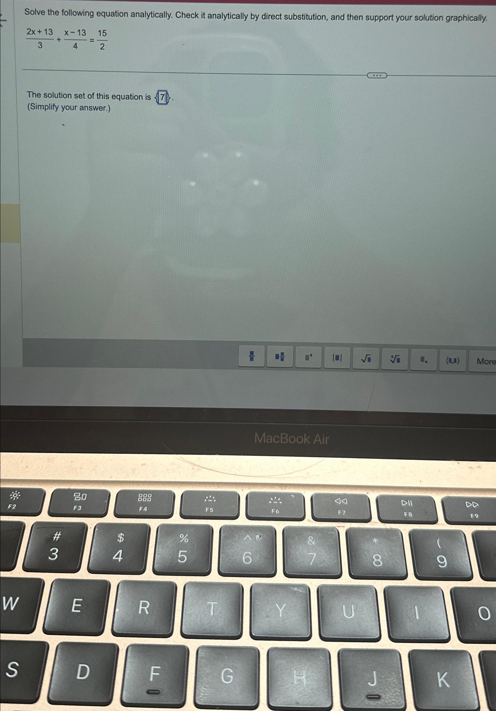 Solved Solve the following equation analytically. Check it | Chegg.com