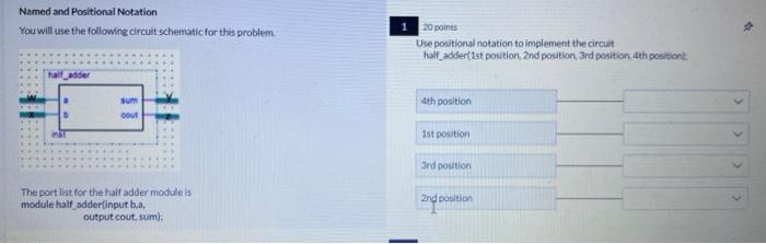 Solved Named and Positional Notation You will use the | Chegg.com