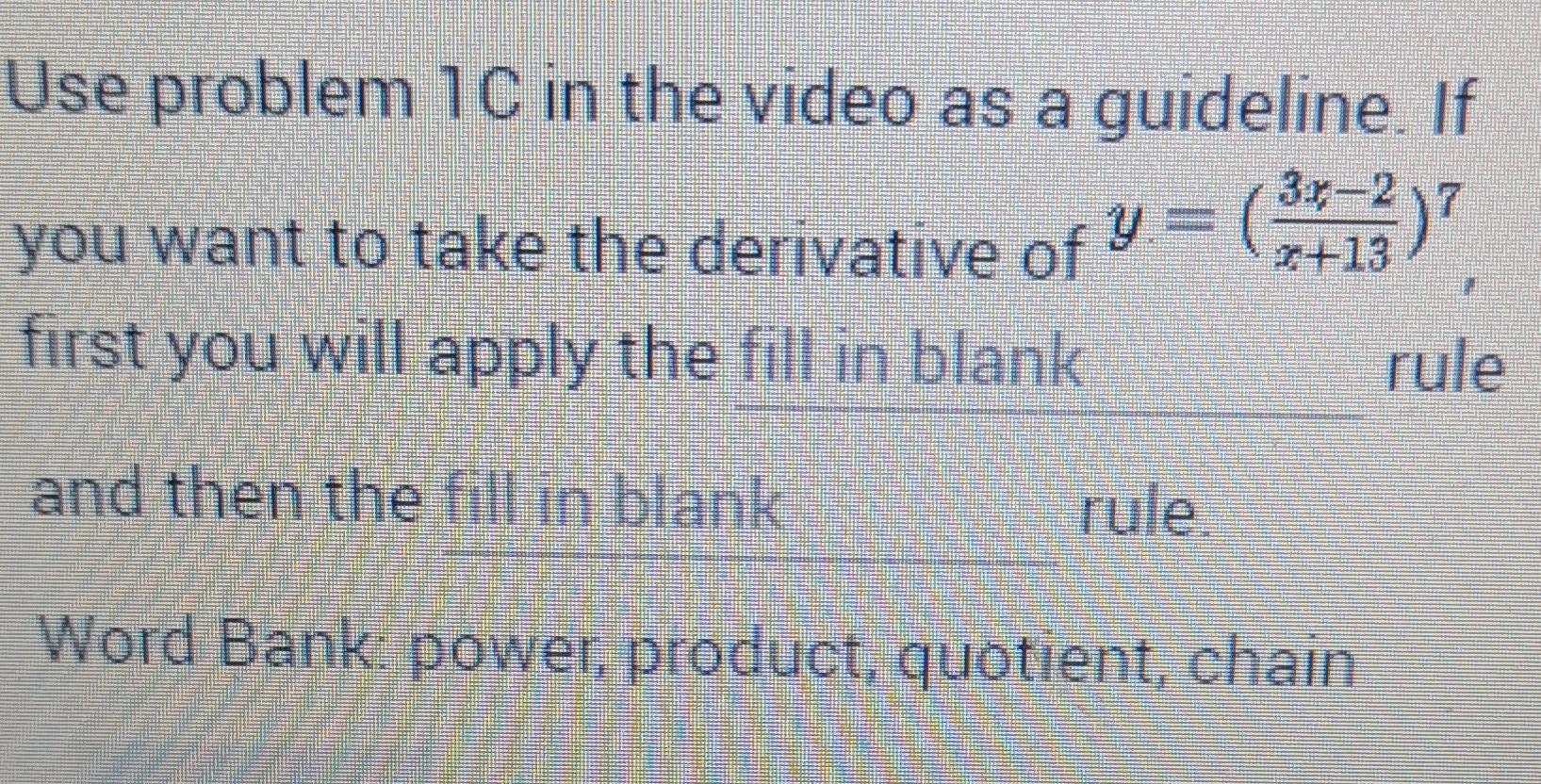 Solved Use problem 1C in the video as a guideline. If you | Chegg.com