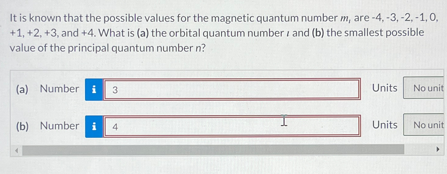 Solved It is known that the possible values for the magnetic | Chegg.com