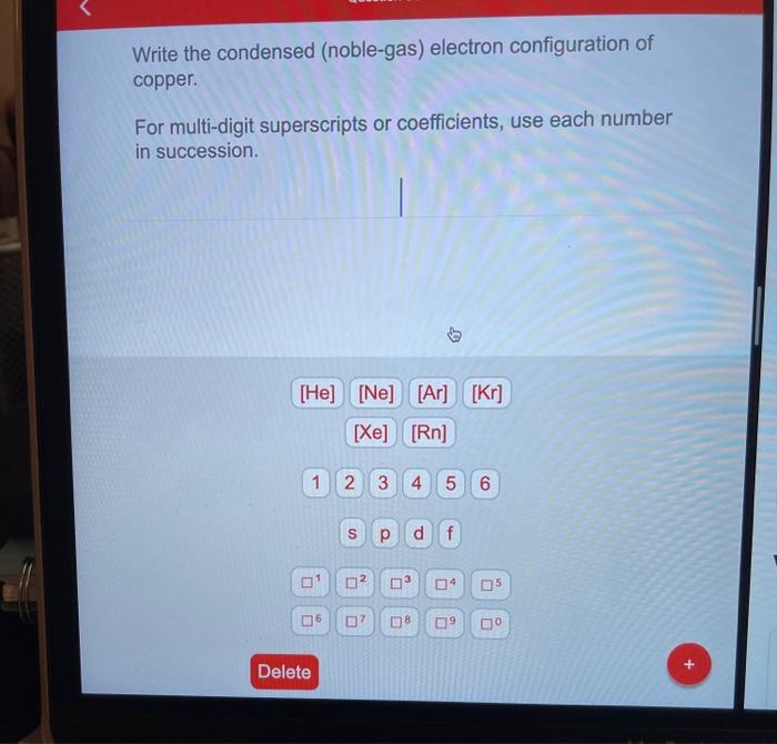 Solved Write the condensed (noble-gas) electron | Chegg.com