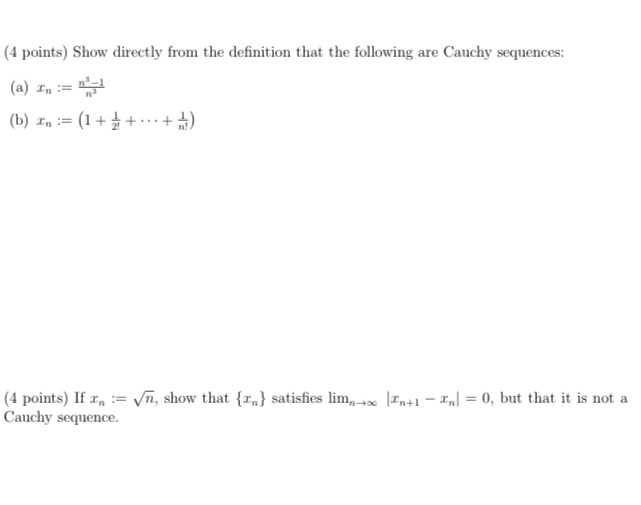 Solved (4 points) Show directly from the definition that the | Chegg.com