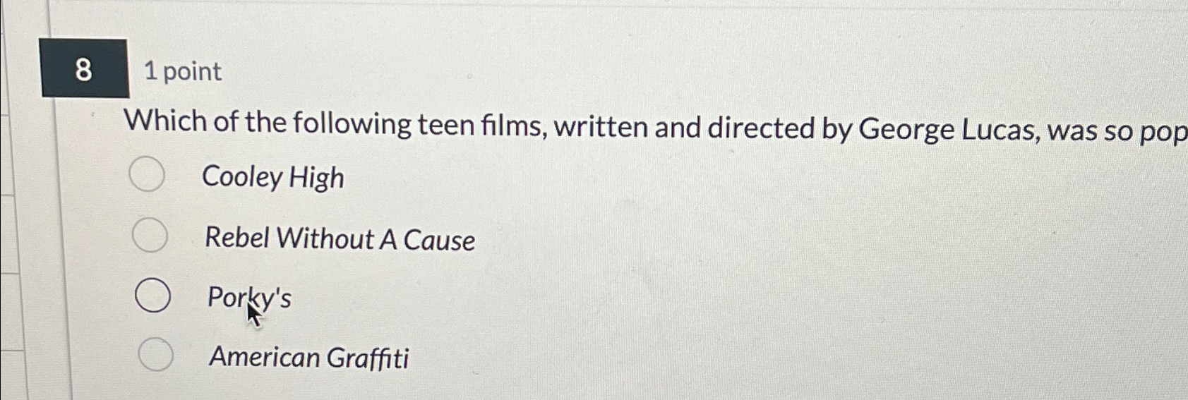 Solved 81 ﻿pointWhich of the following teen films, written | Chegg.com