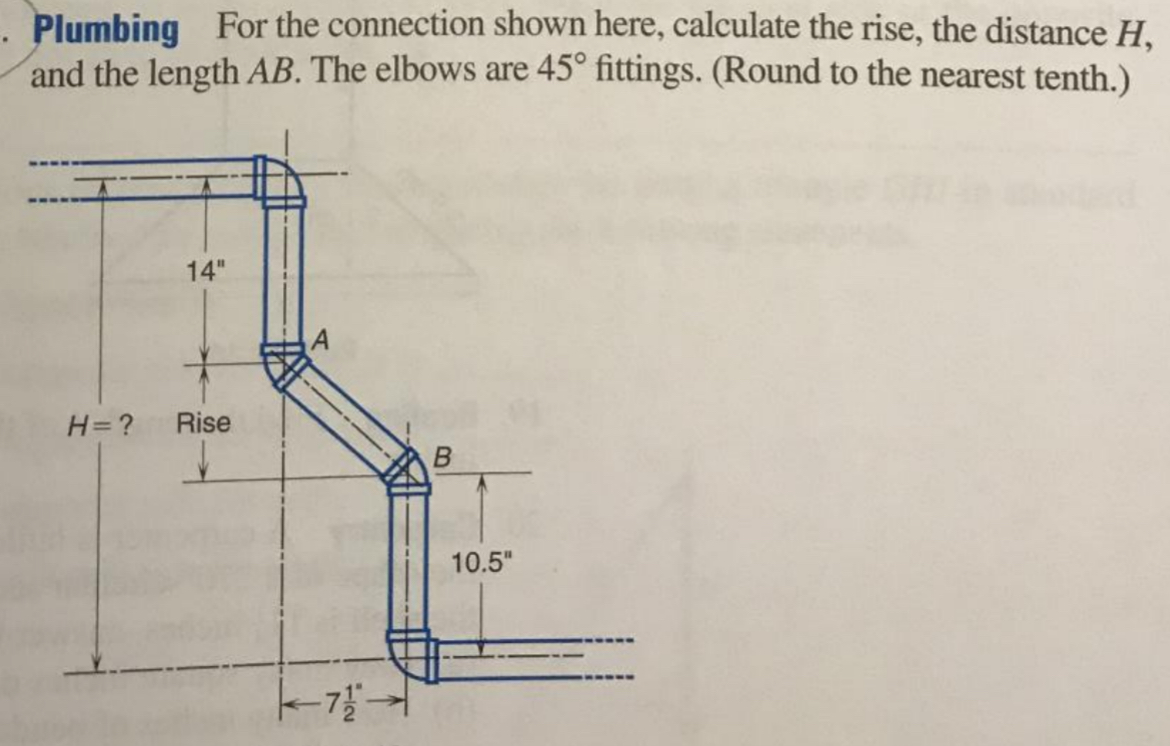 Solved For the connection shown here, calculate the rise, | Chegg.com
