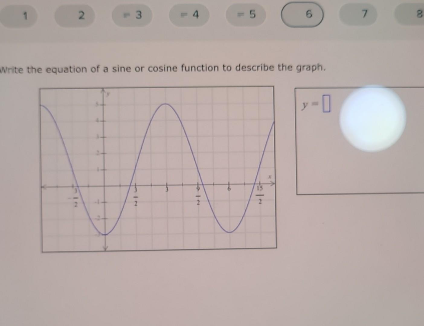 Solved Write the equation of a sine or cosine function to | Chegg.com