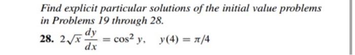 Solved Find general solutions (implicit if necessary, | Chegg.com
