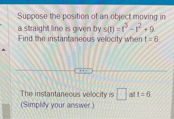 Solved Suppose the position of an object moving in a | Chegg.com