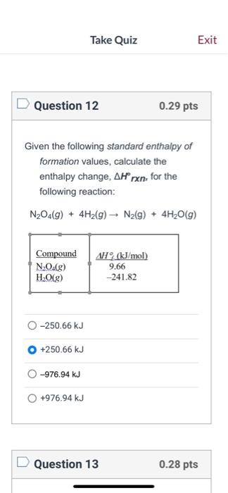 Solved Given the following standard enthalpy of formation | Chegg.com