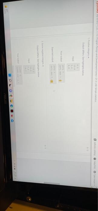21.3 LAB: Simple statistics Gen 4 fouting point | Chegg.com