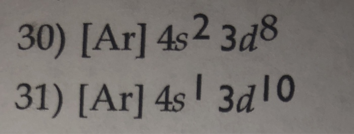 Solved 30) Using shorthand notation, the electron | Chegg.com