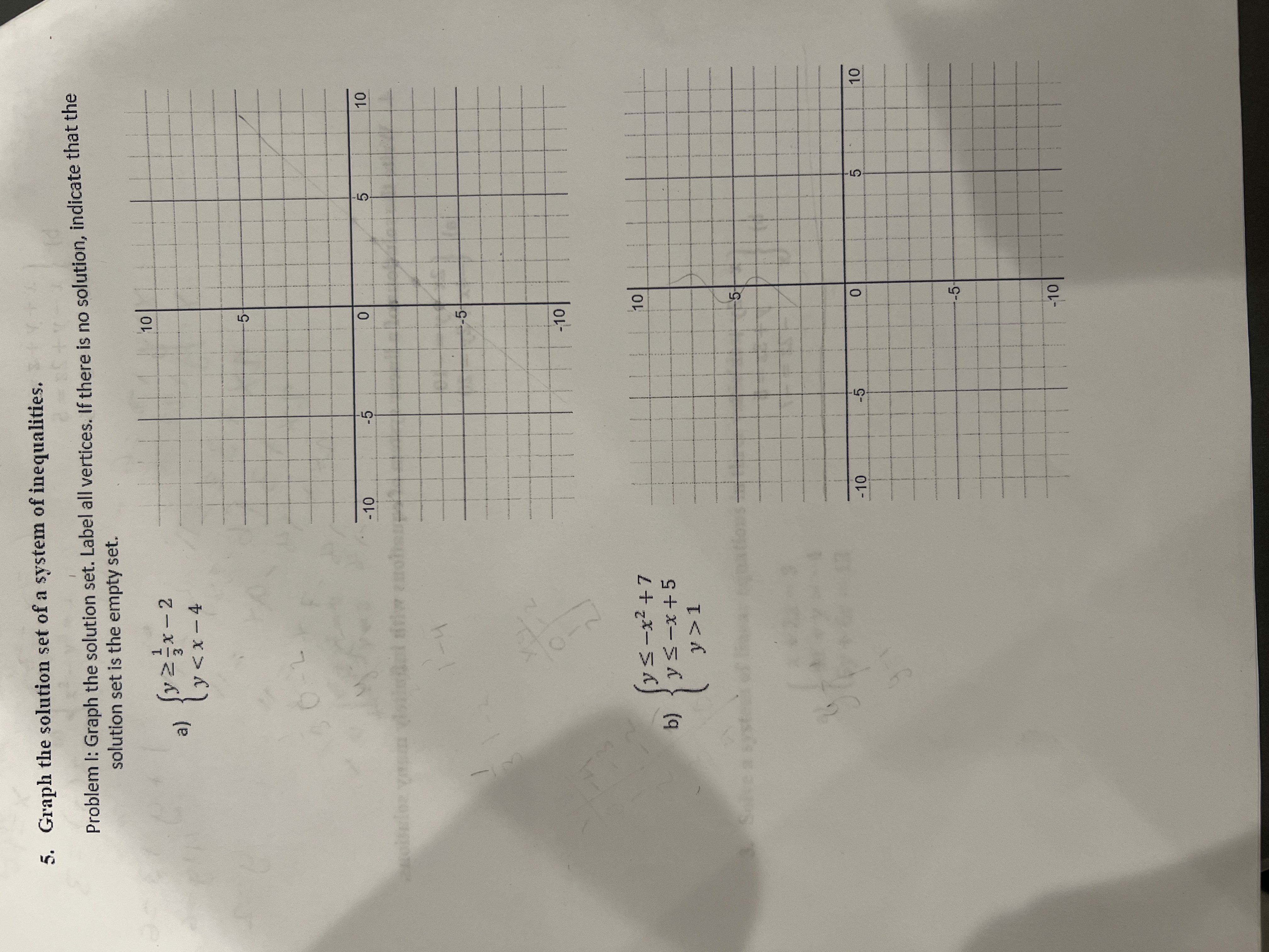 Solved Graph the solution set of a system of | Chegg.com