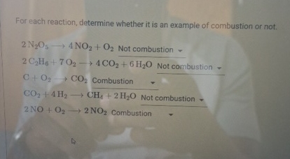 Solved For each reaction, determine whether it is an example | Chegg.com