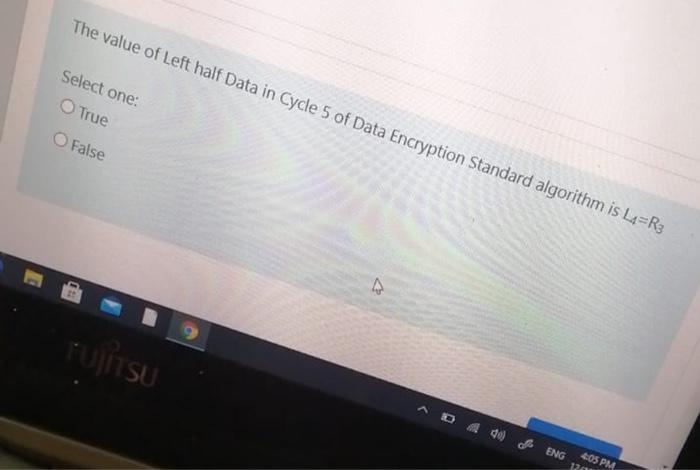 Solved The initial permutation in a DES cycle is O a. Simple | Chegg.com