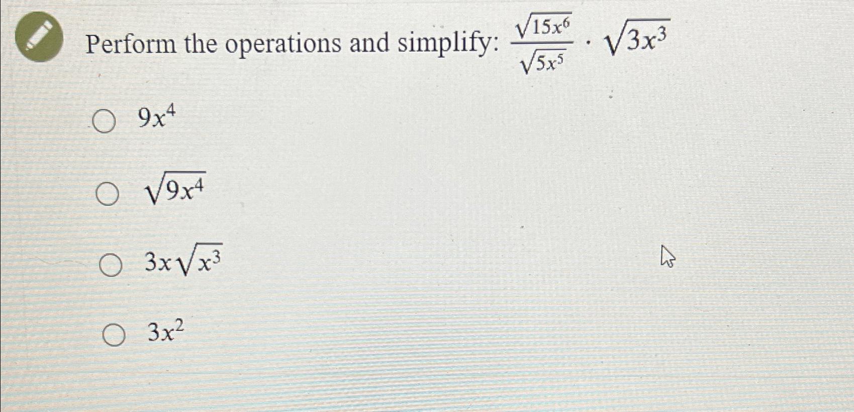 Solved Perform the operations and simplify: | Chegg.com
