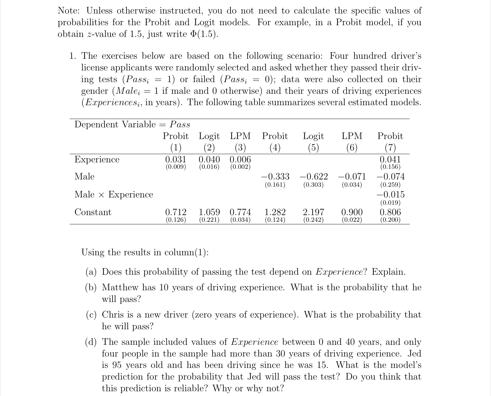 Solved Note: Unless otherwise instructed, you do not need to | Chegg.com
