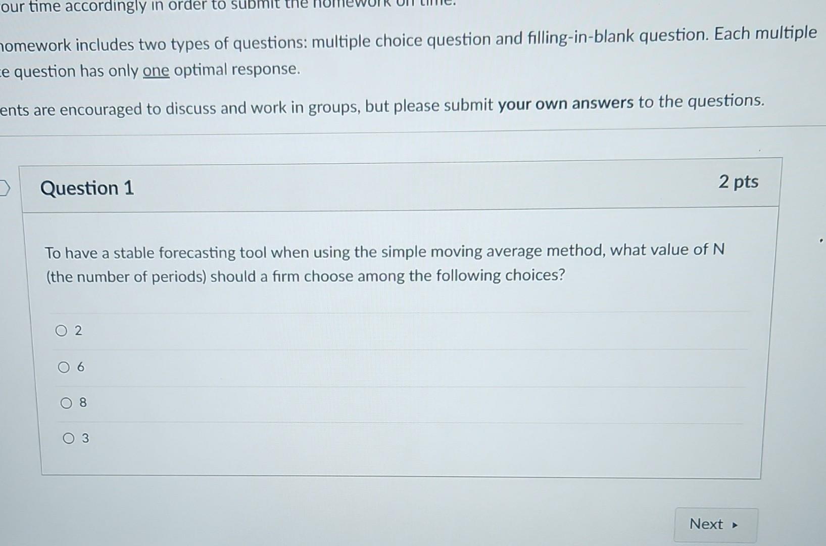 Solved omework includes two types of questions: multiple | Chegg.com