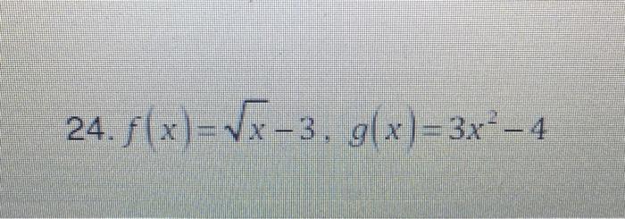 Solved for each pair of functions, find f(g(x)) and g(f(x)). | Chegg.com