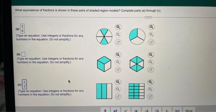 Solved What equivalence of fractions is shown in these pairs | Chegg.com