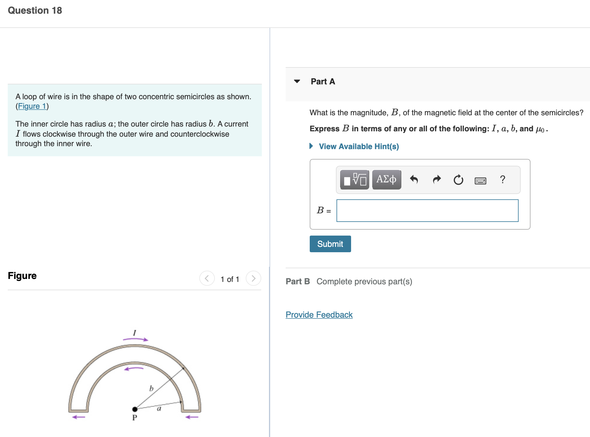 Solved A loop of wire is in the shape of two concentric | Chegg.com