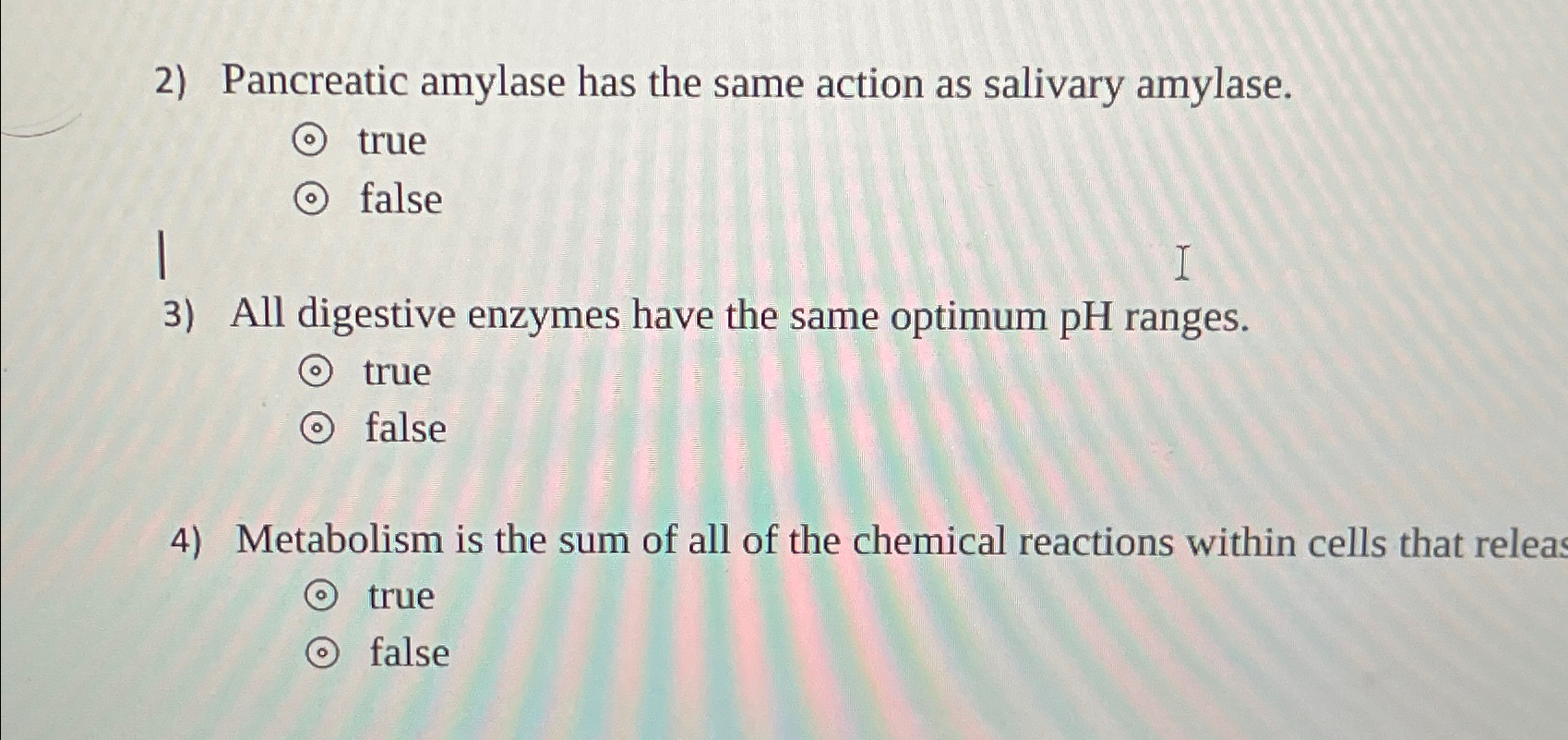 Solved Pancreatic amylase has the same action as salivary | Chegg.com