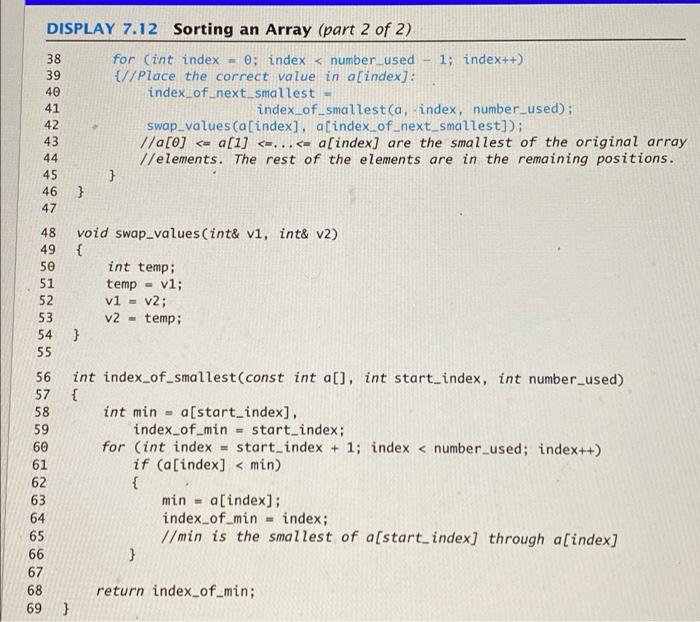 Solved 1. (10 pts] (Chapter 8.3: Vector) Write a sorting | Chegg.com