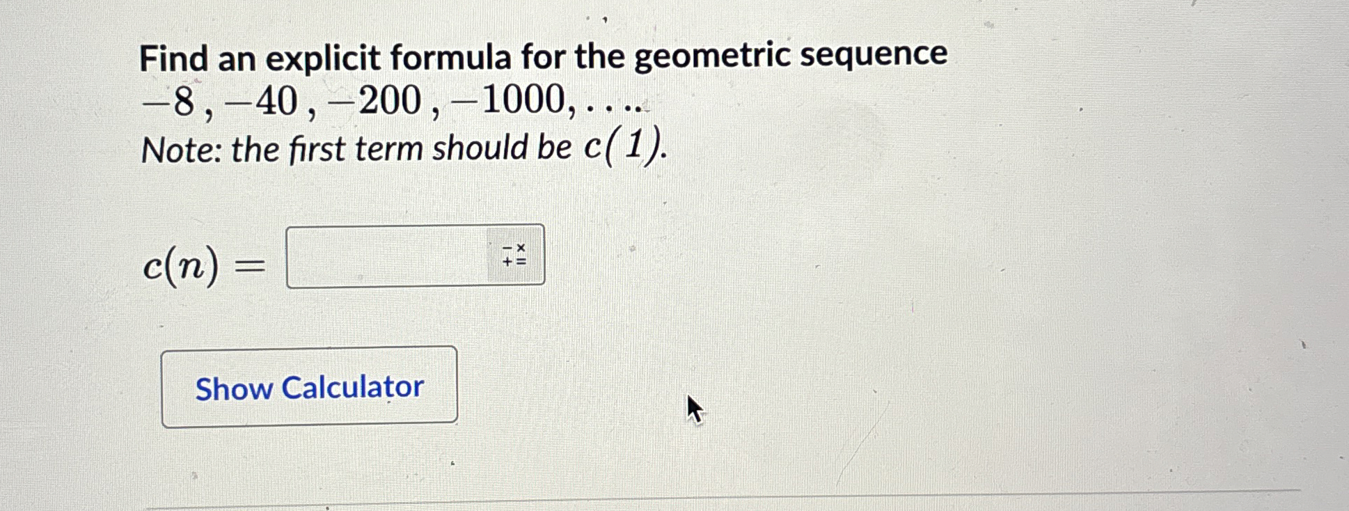 Solved Find an explicit formula for the geometric | Chegg.com