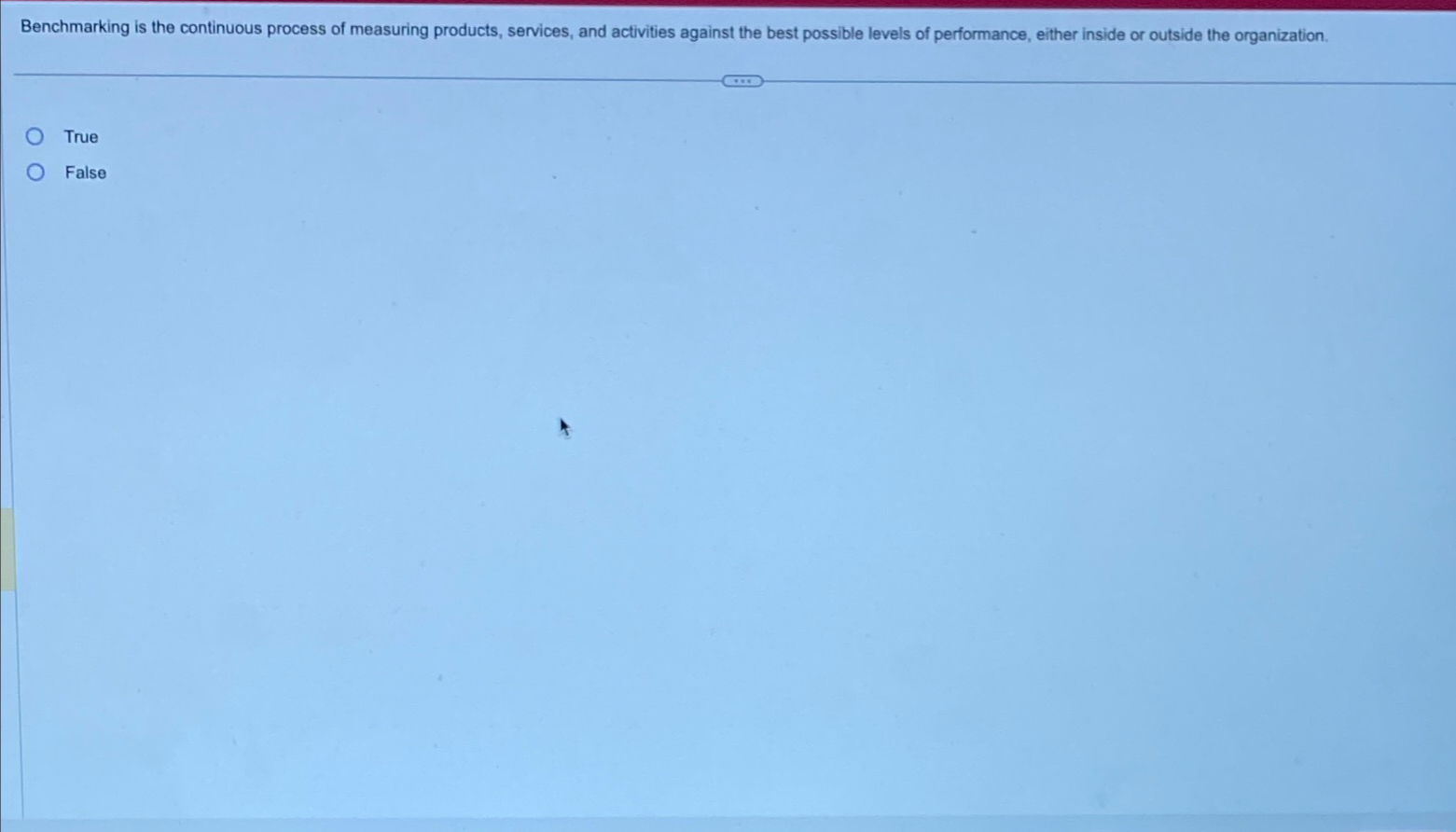 Solved Benchmarking is the continuous process of measuring | Chegg.com