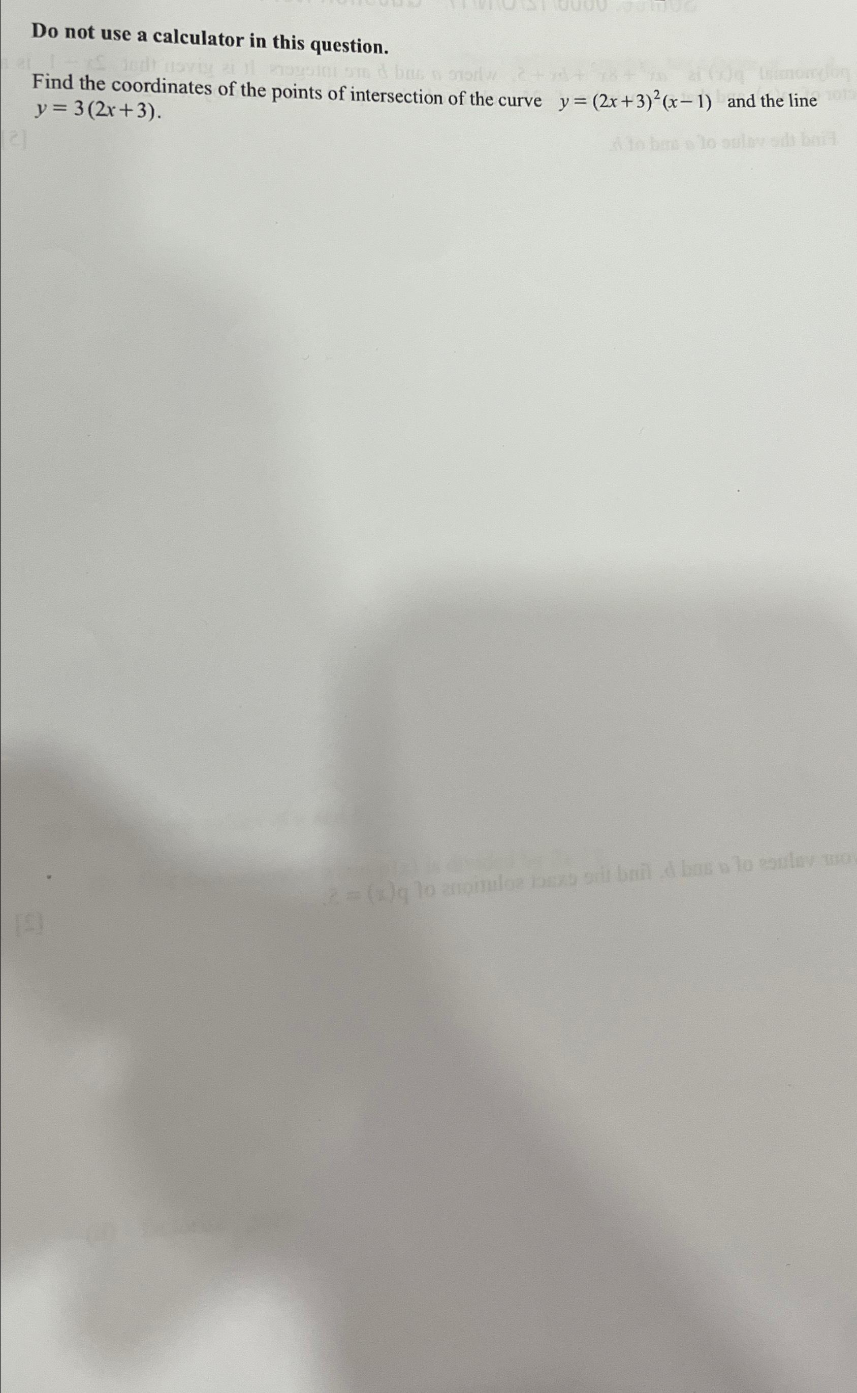 Solved Do not use a calculator in this question.Find the | Chegg.com