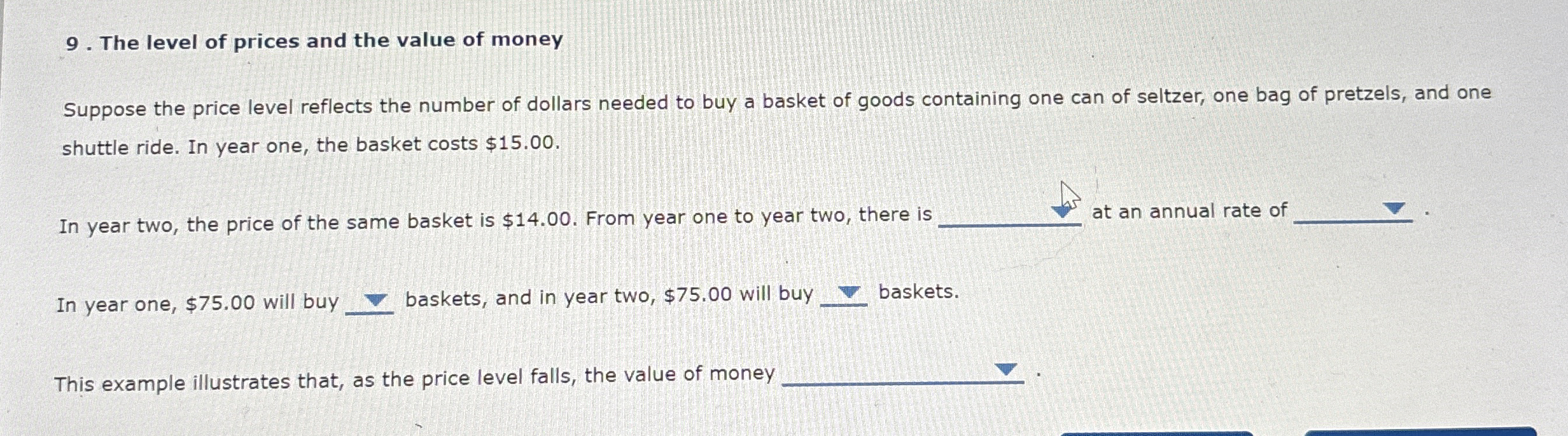 Solved The Level Of Prices And The Value Of Moneysuppose The Chegg