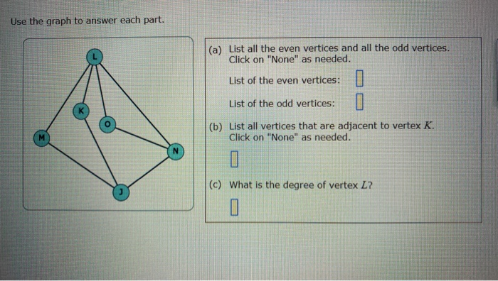 Solved Use the graph to answer each part. (a) List all the | Chegg.com