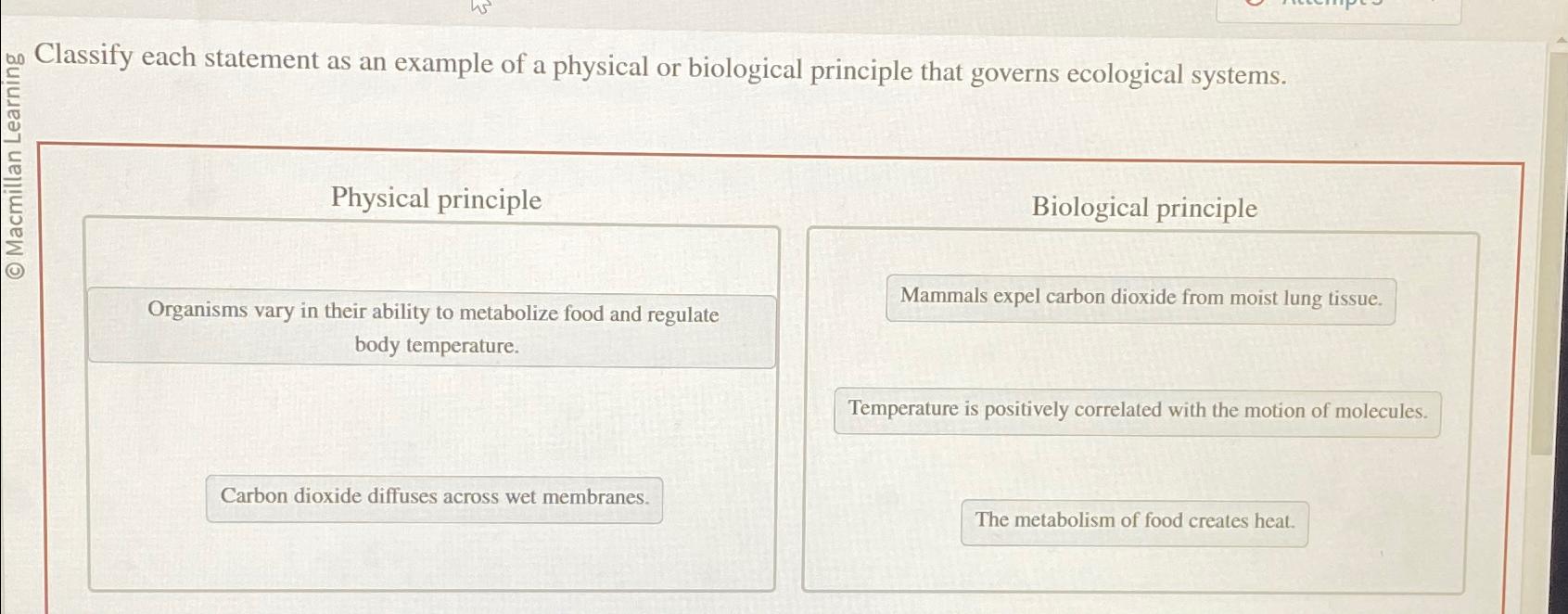 Solved Classify each statement as an example of a physical | Chegg.com