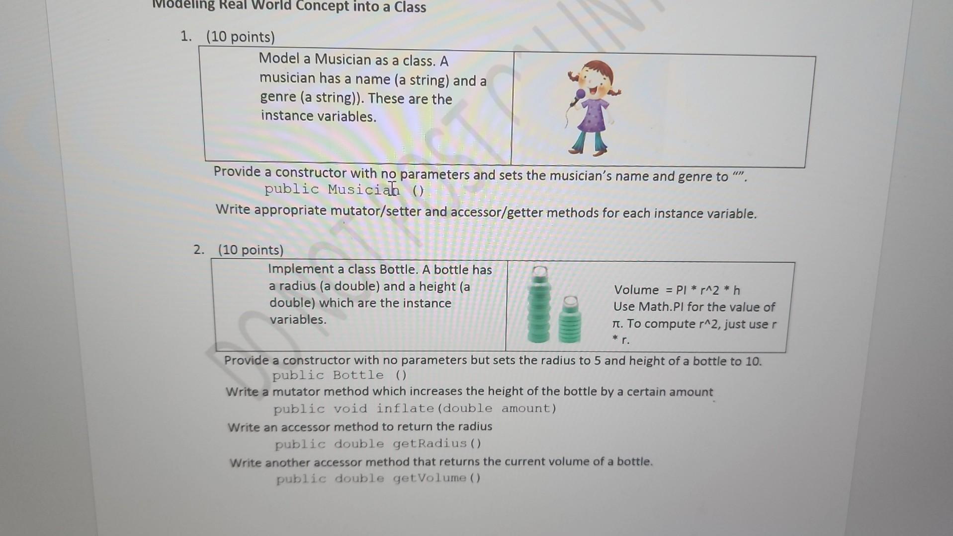 Solved Provide a constructor with no parameters and sets the | Chegg.com