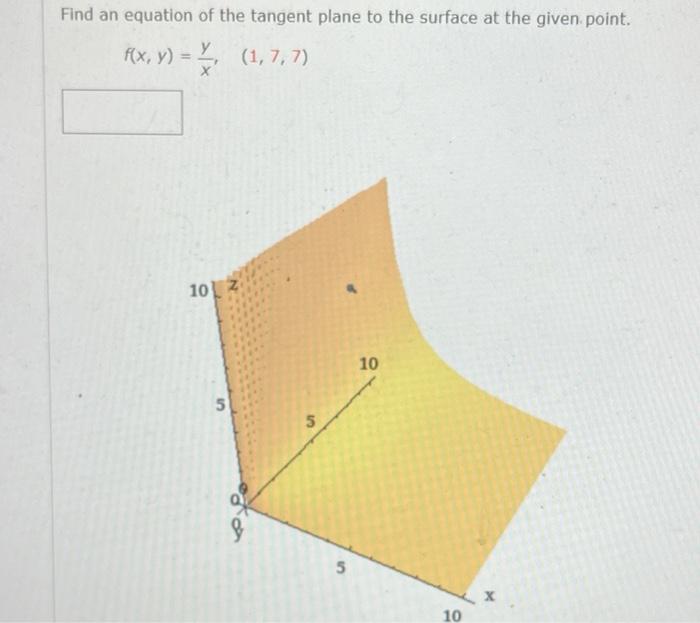 Solved Find an equation of the tangent plane to the surface | Chegg.com